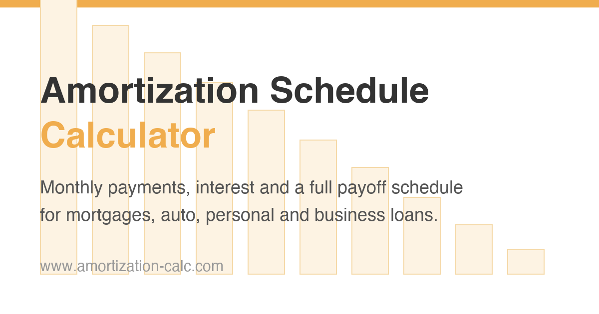 Free Amortization Schedule Excel Template | Amortization Calc